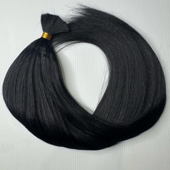 Hair | Zury Micro Yaki Perm 24 Bulk Hair Extensions 10 Human Hair Jet ...